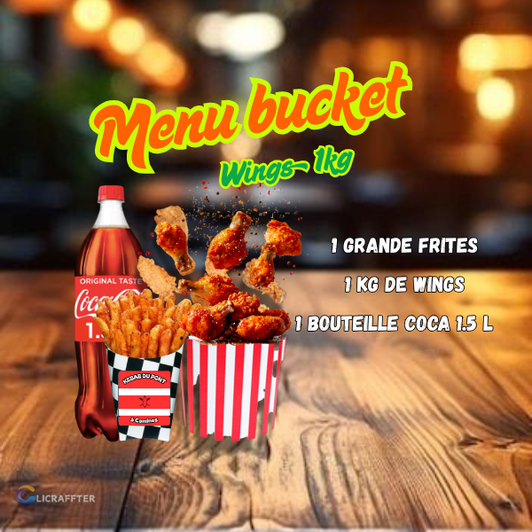 MENU BUCKET DE WINGS – kebab du pont